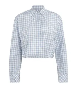 Sandro Cotton Check Shirt - Blue