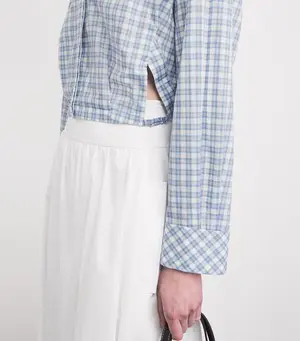 Sandro Cotton Check Shirt - Blue