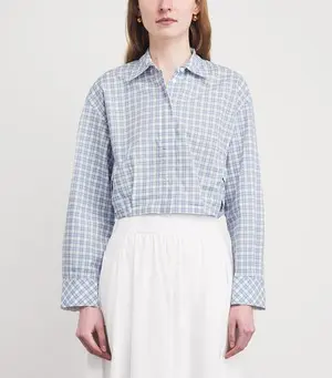 Sandro Cotton Check Shirt - Blue