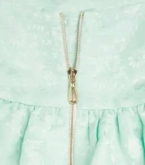 Sandro Floral Jacquard Crop Top - Green