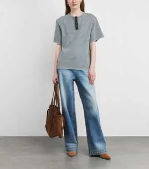 Sandro Cotton Embellished T-shirt
