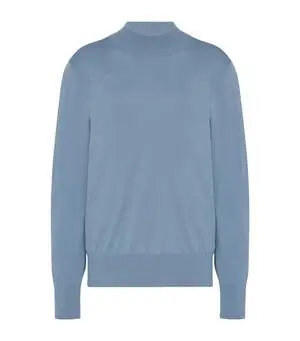 THE ROW Nari Sheep Wool Sweater - Blue