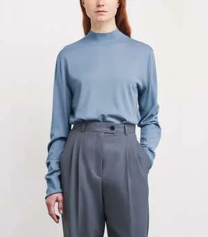 THE ROW Nari Sheep Wool Sweater - Blue