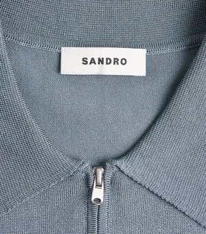 Sandro Zip-up Polo Shirt