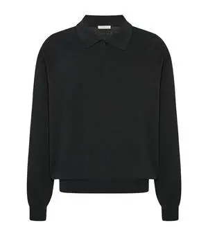 THE ROW Kirin Cotton Polo Sweater