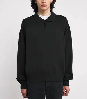 THE ROW Kirin Cotton Polo Sweater