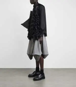 Comme Des Garçons Wool-blend Pleated Chino Shorts