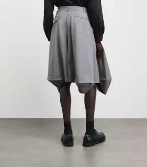 Comme Des Garçons Wool-blend Pleated Chino Shorts