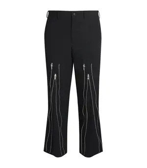 Comme Des Garçons Wool Zip-detail Trousers