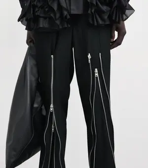 Comme Des Garçons Wool Zip-detail Trousers