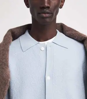 FRAME Wool Short-sleeve Cardigan