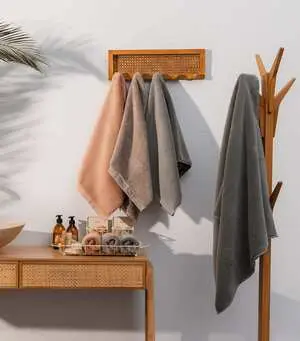 HAMAM Organic Cotton Olympia Bath Towel - Grey