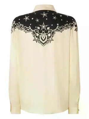 Pinko Star-print Collared Shirt