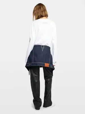 Zadig&Voltaire 100% Cotton Rhinestone Embellished Long Sleeve T-shirt