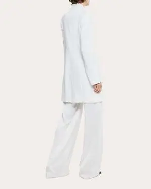 SEV Satin Wide-leg Pants - White