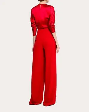 SEV Crepe High-rise Wide-leg Pants