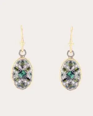 Armenta Tourmaline And Diamond Drop Earrings - Green