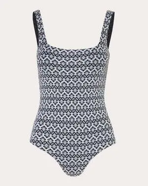 VERDELIMON Antoinette Floral Mesh One-piece - White