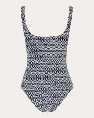 VERDELIMON Antoinette Floral Mesh One-piece - White
