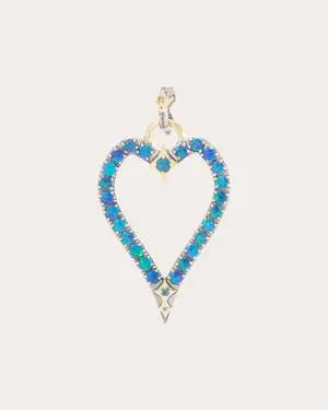 Armenta Topaz And Opal Heart Pendant - Blue