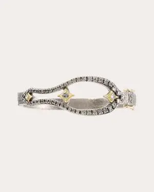 Armenta Diamond & Two-tone Horseshoe Bracelet - Silver