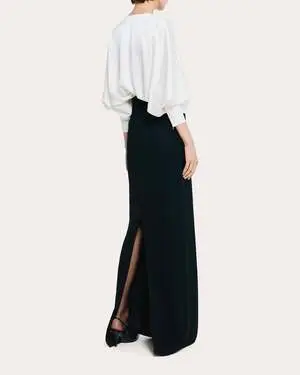 SEV Crepe High-rise Maxi Skirt