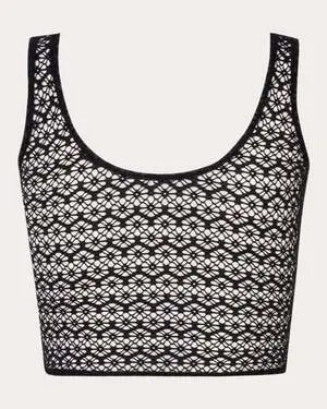 VERDELIMON Sandro Floral Mesh Bikini Top - Black