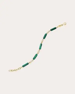 PARKFORD Malachite And Diamond 14k Gold Bracelet