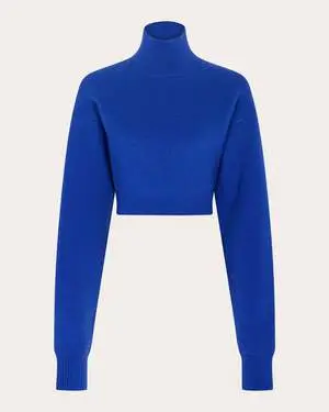 Rabanne Chain-embellished Cropped Brushed-wool Sweater