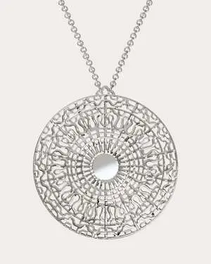 RUVEIL 14k White Gold 528hz Pendant Necklace - Silver