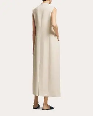 SEV Linen Shawl Collar Long Vest