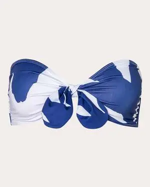 VERDELIMON Malibu Palms Strapless Bikini Top - Blue