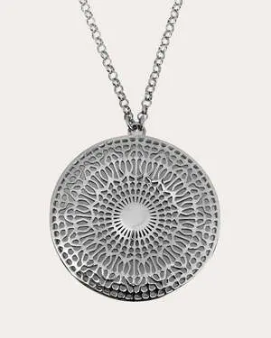 RUVEIL 14k White Gold 432hz Pendant Necklace - Silver
