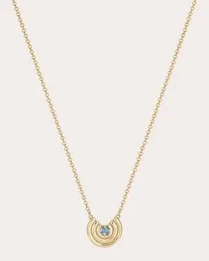 PARKFORD Aquamarine And 14k Gold Revival Pendant Necklace - Blue