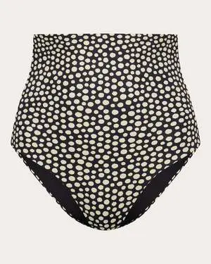 GIRLSMUSTHAVE Mia Polka Dot High-waist Bikini Bottom - Black