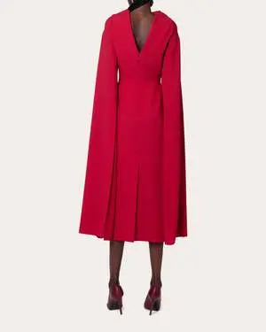 ROKSANDA Nour Crepe Cape-sleeve Midi Dress