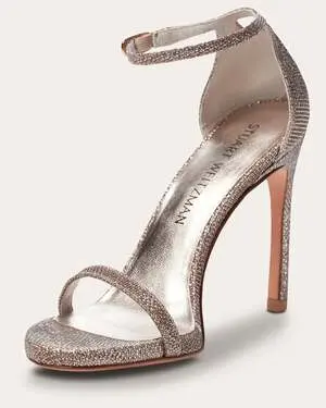 STUART WEITZMAN Nudist Metallic-leather Sandal