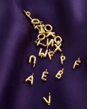 ELIZABETH MOORE 14k Puffy Initial Pendant