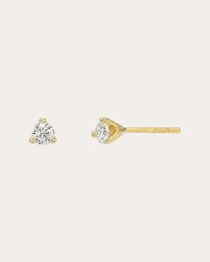 ZOE LEV Diamond & 14k Solitaire Stud Earrings - Gold