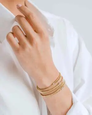 ZOE LEV Diamond & 14k Beaded Bracelet - Gold