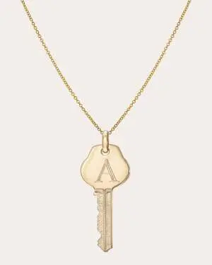ZOE LEV 14k Gold Key Initial Pendant Necklace