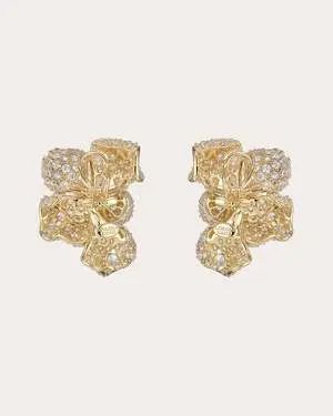 ANABELA CHAN Diamond And Pearl Blossom Stud Earrings - Gold