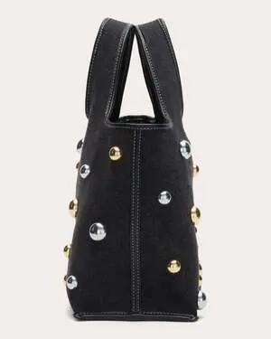 3.1 Phillip Lim Mini Studded Denim Market Tote - Black