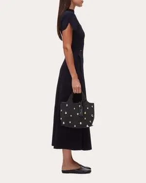 3.1 Phillip Lim Mini Studded Denim Market Tote - Black