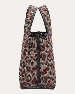3.1 Phillip Lim Mini Embroidered Leopard Mesh Market Tote