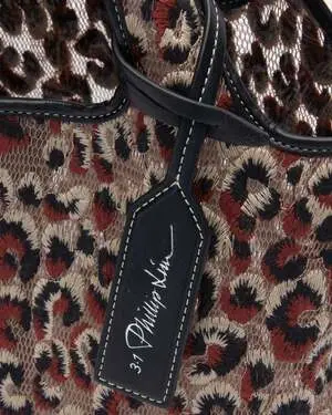 3.1 Phillip Lim Mini Embroidered Leopard Mesh Market Tote