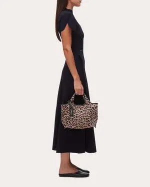 3.1 Phillip Lim Mini Embroidered Leopard Mesh Market Tote