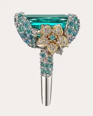ANABELA CHAN Diamond & Paraiba Tourmaline Ocean Ring