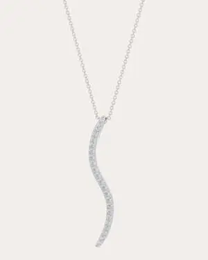 Natori Diamond & 14k White Gold Shangri-la Pendant Necklace - Silver