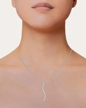 Natori Diamond & 14k White Gold Shangri-la Pendant Necklace